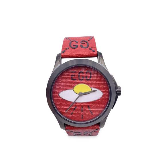 Gucci | Accessories | Gucci Red Ufo Egg Gtimeless 264 Unisex Ghost ...